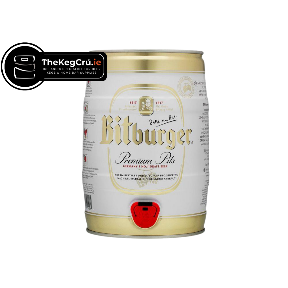 Bitburger – Premium Pils – 4.8% ABV – Fresh 5L Keg